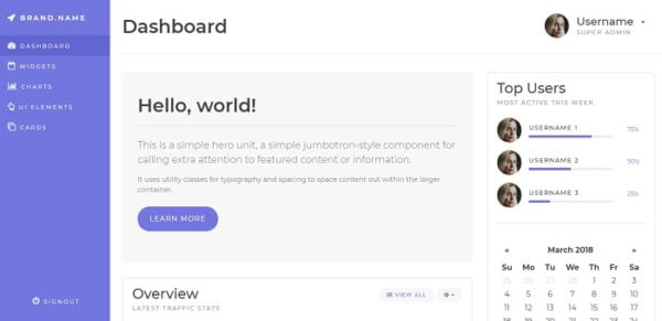 16 Best Free Bootstrap 4 & 5 Admin Panel Templates 2026