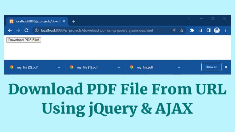 Download PDF File From URL Using jQuery AJAX Method - Edopedia